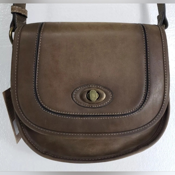 Justin Boots | Bags | Justin Dk Brown Leather Saddle Bag Crossbody ...